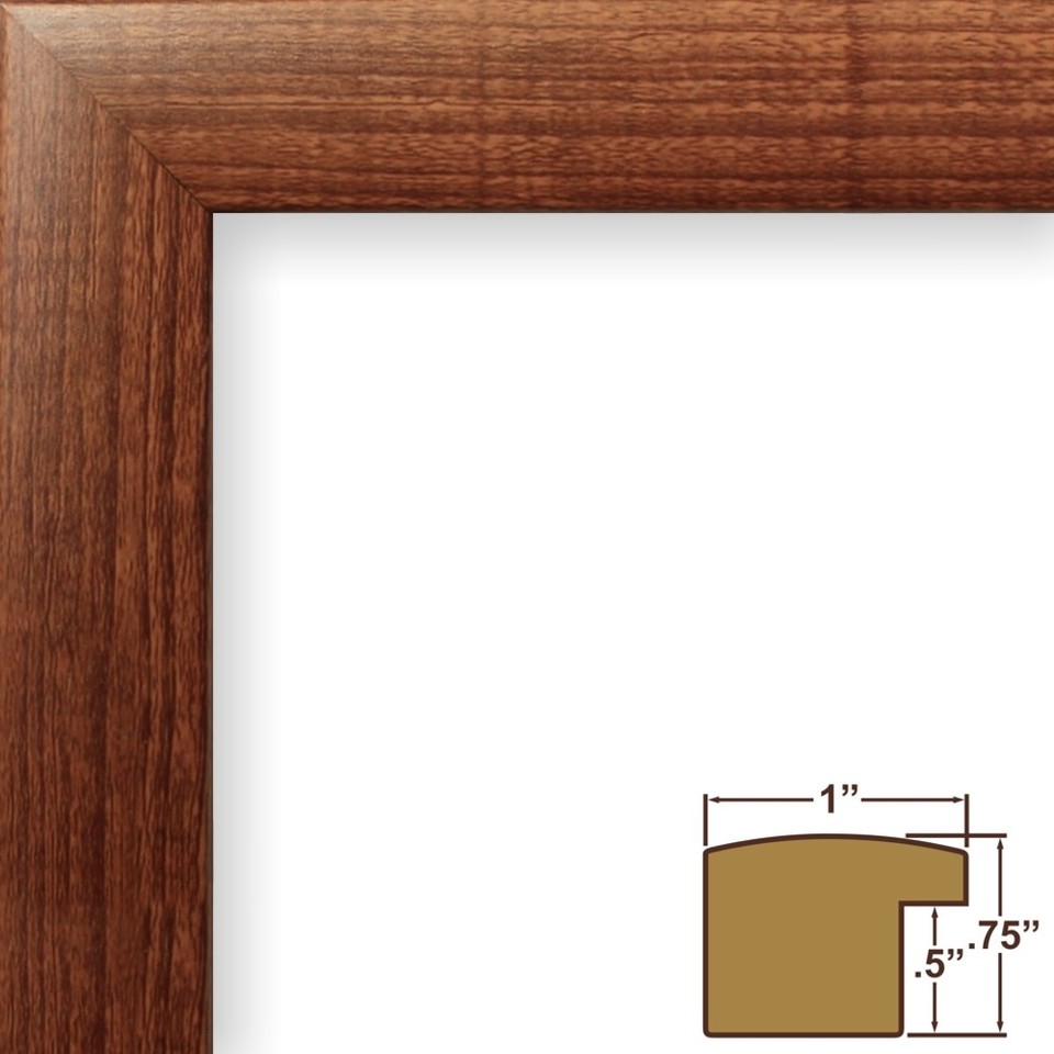 Walnut Brown Picture Frame 1" – Modern Wood Look – Wall Display ...