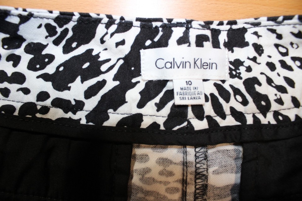 Women Calvin Klein Stretch Snake Skin Pattern High Rise Shorts Sz 10 ...