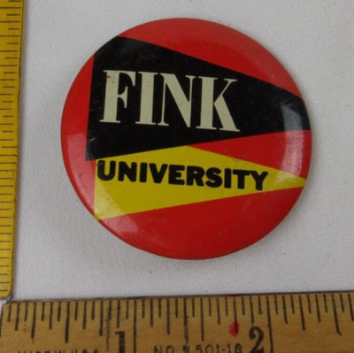 Fink University 1960s-70s Japan metal pinback button VINTAGE | eBay