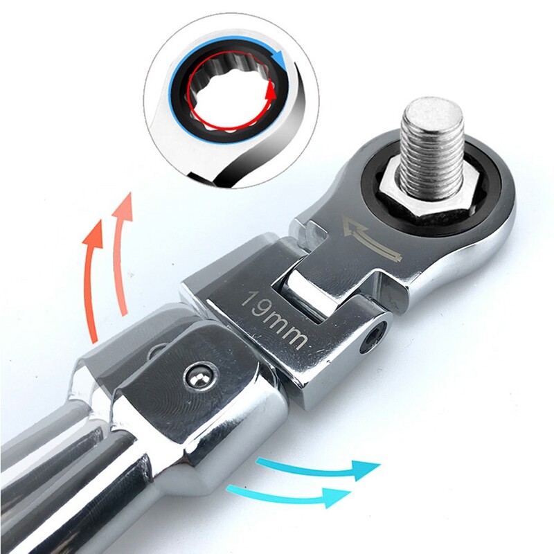 Swing-Head Replaceable Ratchet Wrench is Combined with A Swing Wrench ...