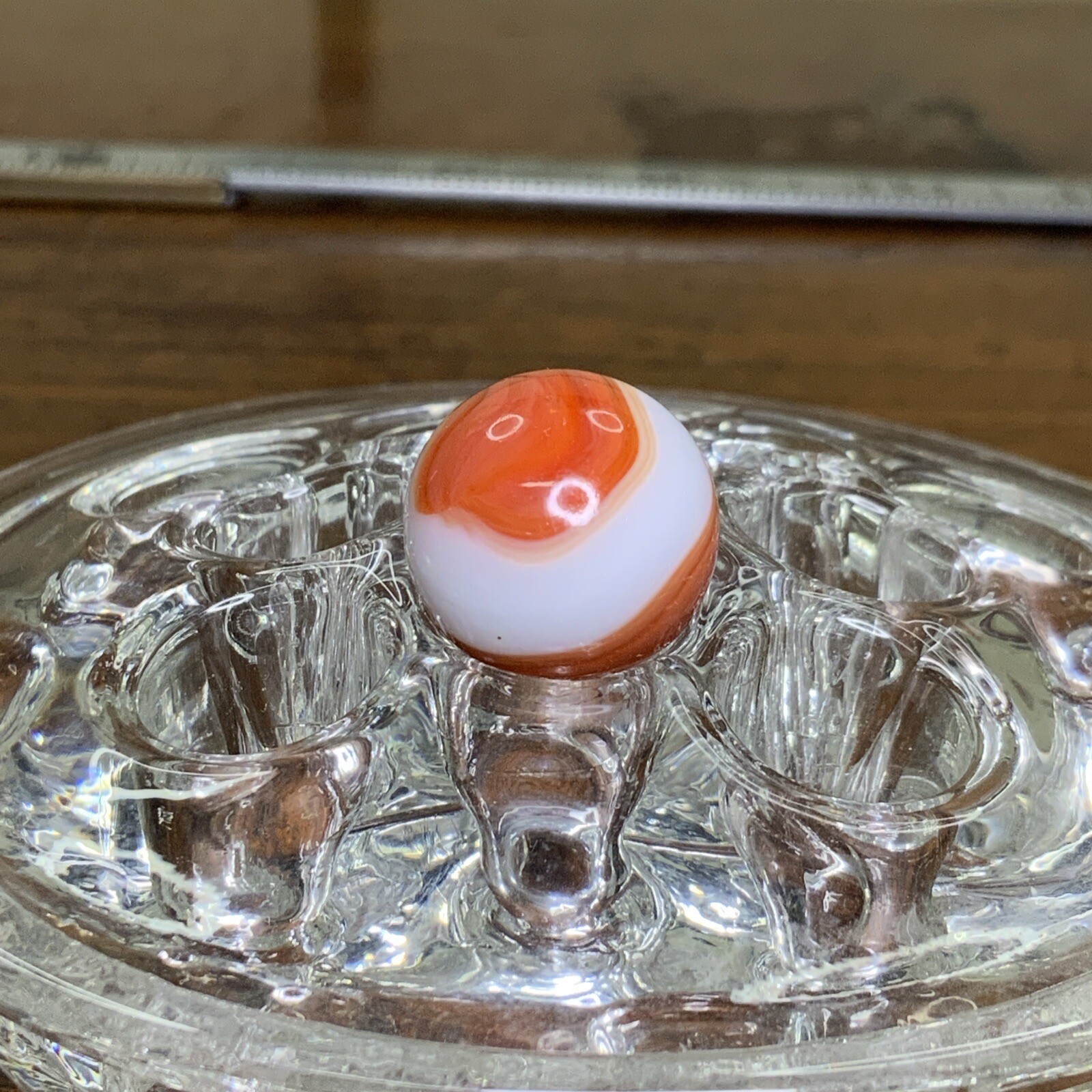 Vintage 5/8" Akro Agate Corkscrew Marble! Reddish Brown On White. | eBay