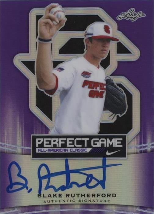 2015 Leaf Metal Draft - Perfect Game Metal Blake Rutherford #BA-BR2 ...