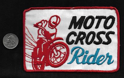 LARGE Vintage 60-70s MOTOCROSS RIDER Dirt Bike Motorcycle Racing 6 ...