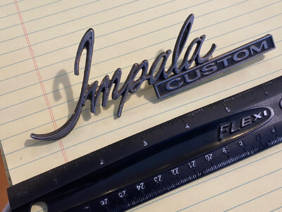 VINTAGE CHEVY IMPALA CUSTOM EMBLEM PART # 9840507 - SIDE PANEL EMBLEM ...