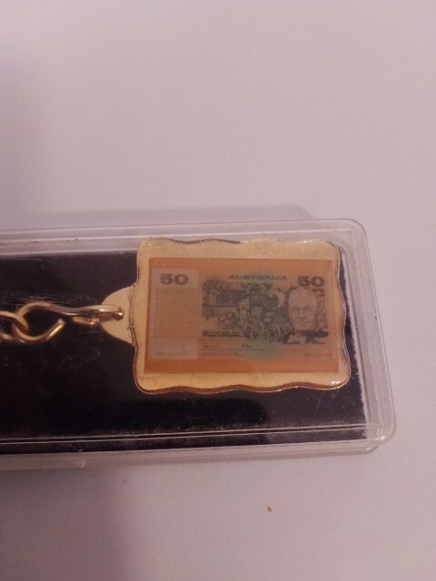 Vintage NCV Australia Souvenir Metal Keyring -Old $50 Australian ...