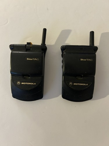 TWO Motorola Star Tac Vintage Cell Phones ST7797-ST7790 Black AS IS ...