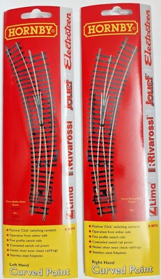 Hornby R8074 LH & R8075 RH Curve Point Track - OO Gauge Please Choose ...
