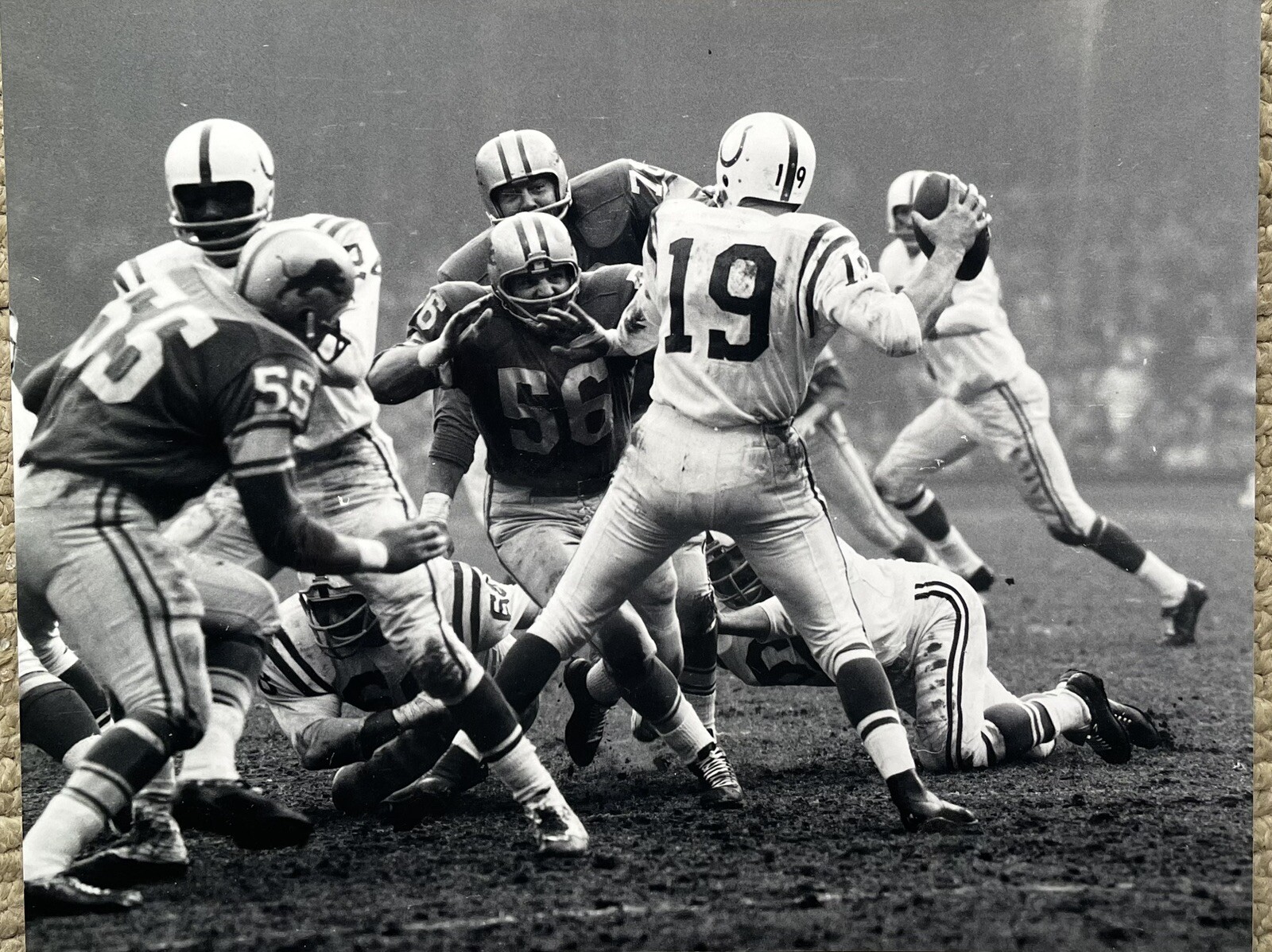 Johnny Unitas, Baltimore, Colts VS Detroit Lions, Joe Schmidt 1950s ...