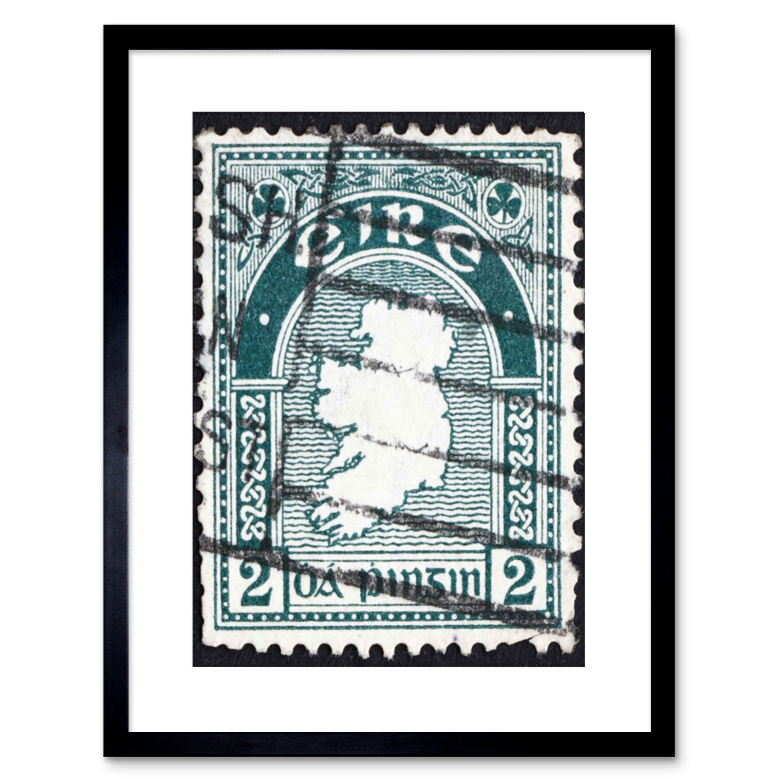 Postage Stamp Ireland Vintage Map Photo Framed Print 9x7 Inch | eBay.de