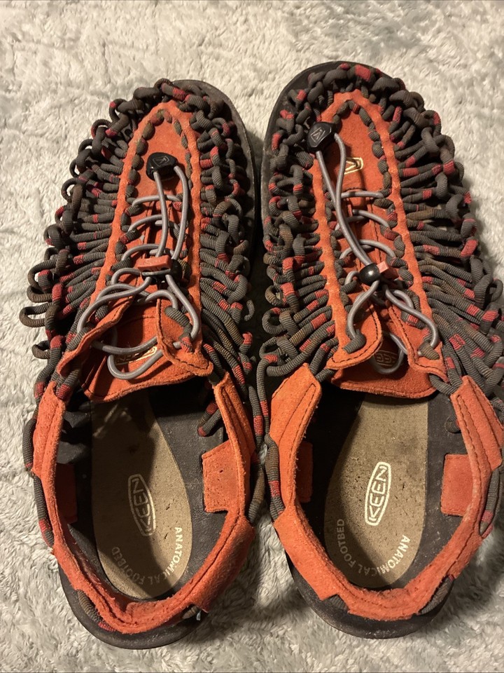 Keen Uneek Paracord Bungee Sport Sandals Men's 10 Orange/Grey | eBay