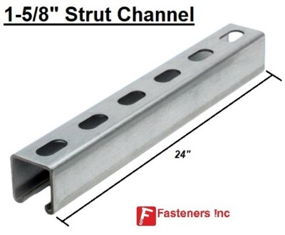 Unistrut Style Deep 1-5/8" 12 Gauge Strut Channel Standard Slotted PG ...