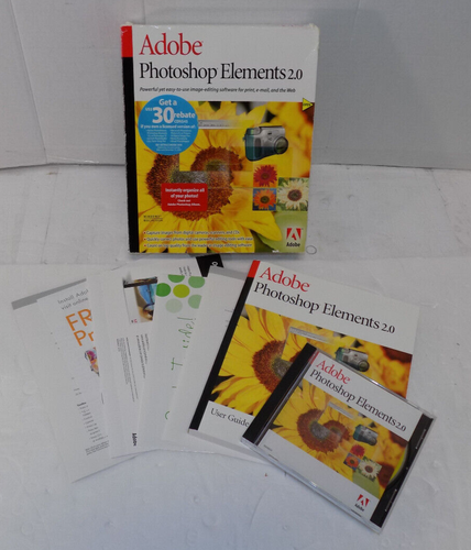 Adobe Photoshop Elements 2.0 Software PC or Mac Complete 2002 | eBay