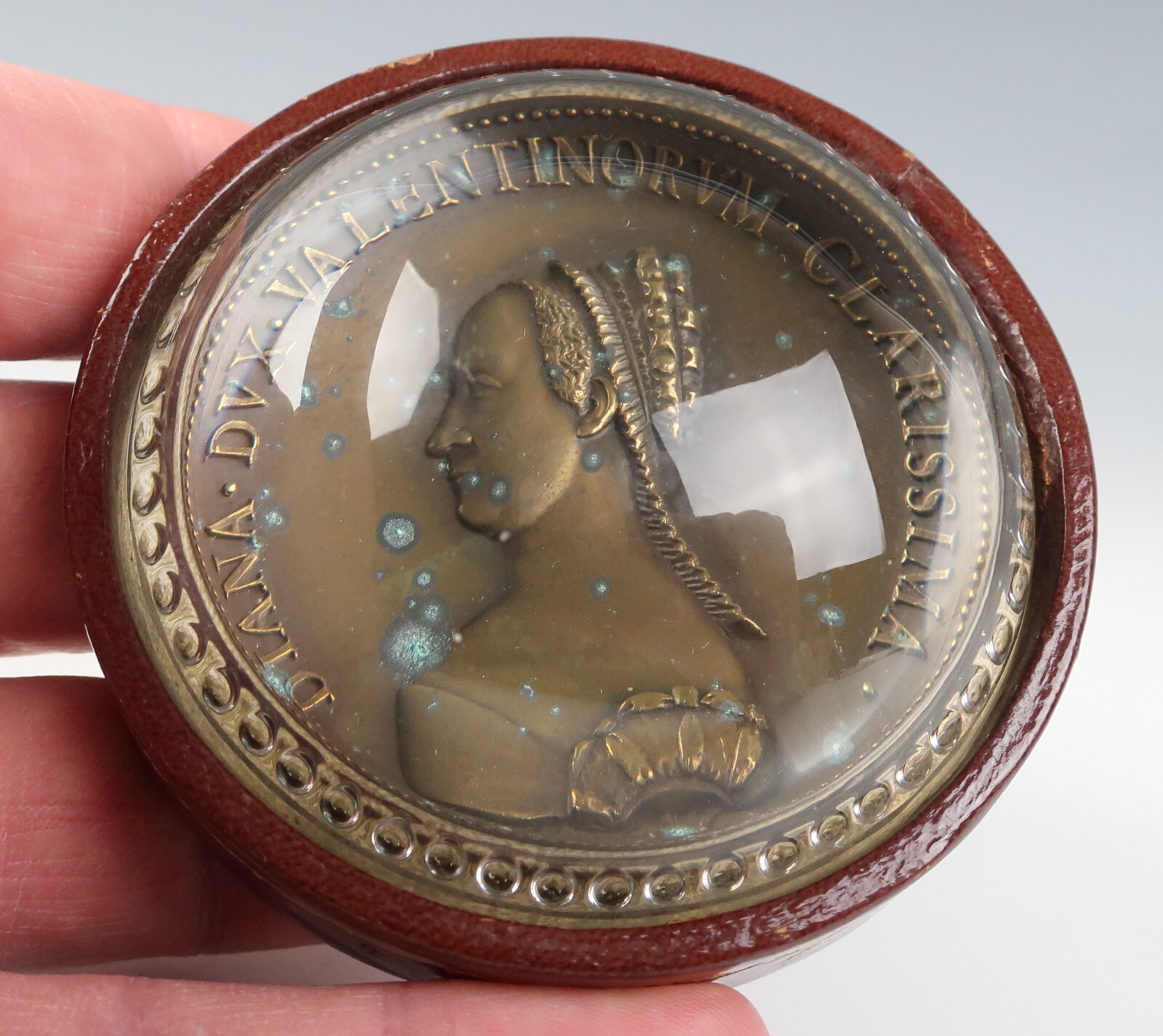 Antique Vintage French Bronze Medal Diane de Poitiers Paperweight King ...