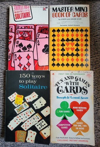 4 Vintage Books The Key To Solitaire Master Mind Solitaire Fun and ...