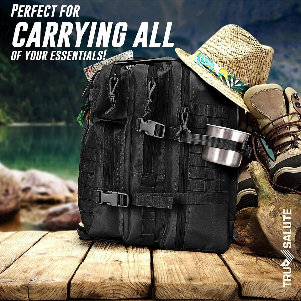 45L Military Tactical Backpacks Molle Army Assault Pack Hiking Treeking ...