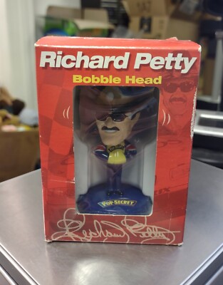 NEW NOS 2002 Pop Secret Richard Petty Mini Bobble Head Figure Racing ...