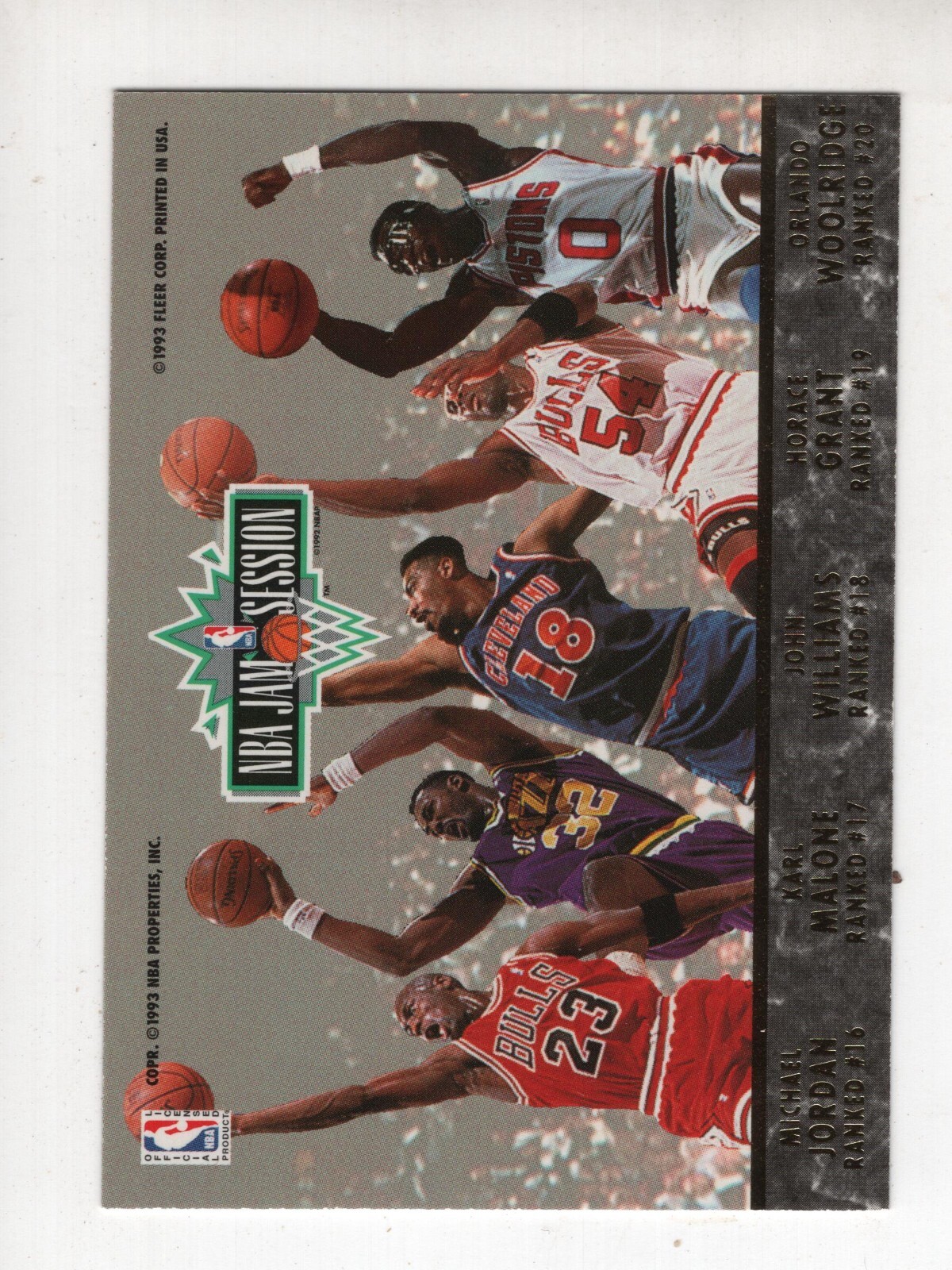 1993 Fleer Ultra NBA Jam Session Ranked #11-20 Michael Jordan - Malone ...