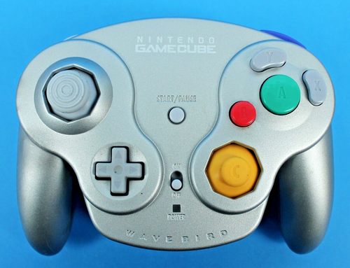 Nintendo GameCube OEM Silver Wavebird Controller DOL-004 Tested (No ...