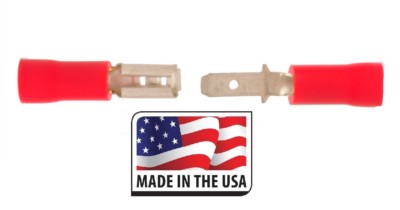 (100) 22-18 Red .110 QUICK DISCONNECT SPADE VINYL (MALE/FEMALE ...