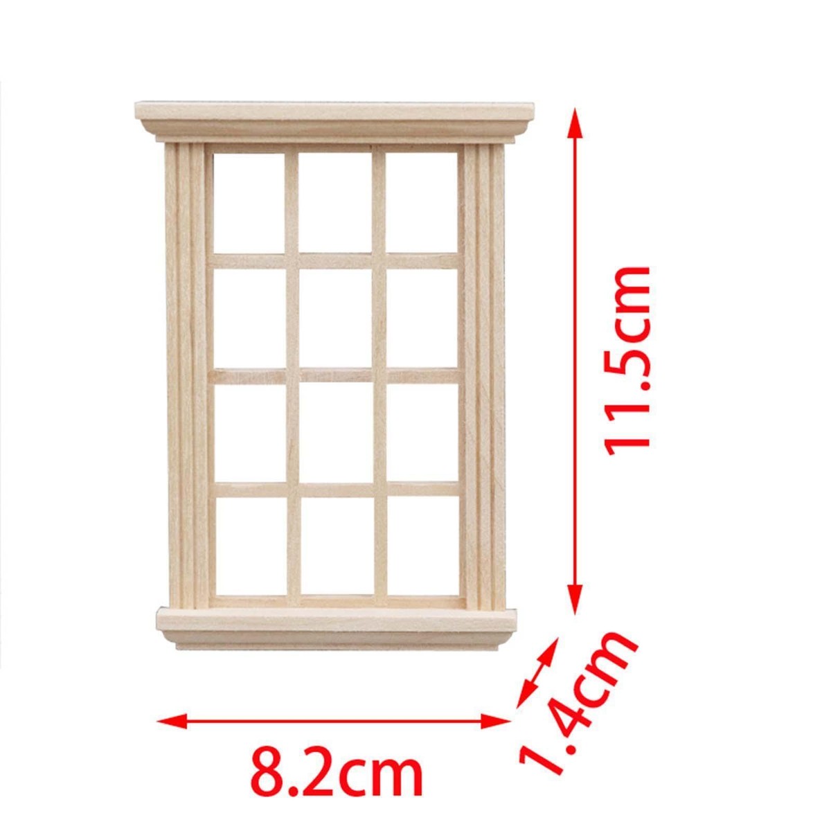 Dollhouse Window 1/12 , Miniature Bay Window, Doll Wooden Dollhouse Bay ...