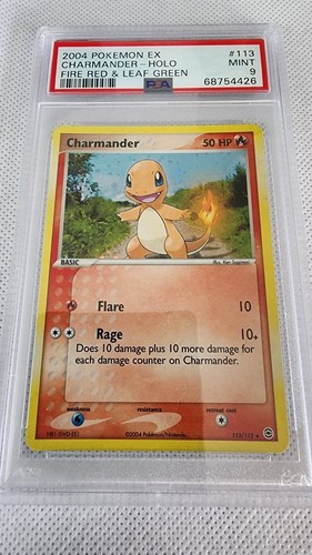 Pokemon TCG Charmander 113/112 Fire Red Leaf Green FRLG Secret Rare PSA ...