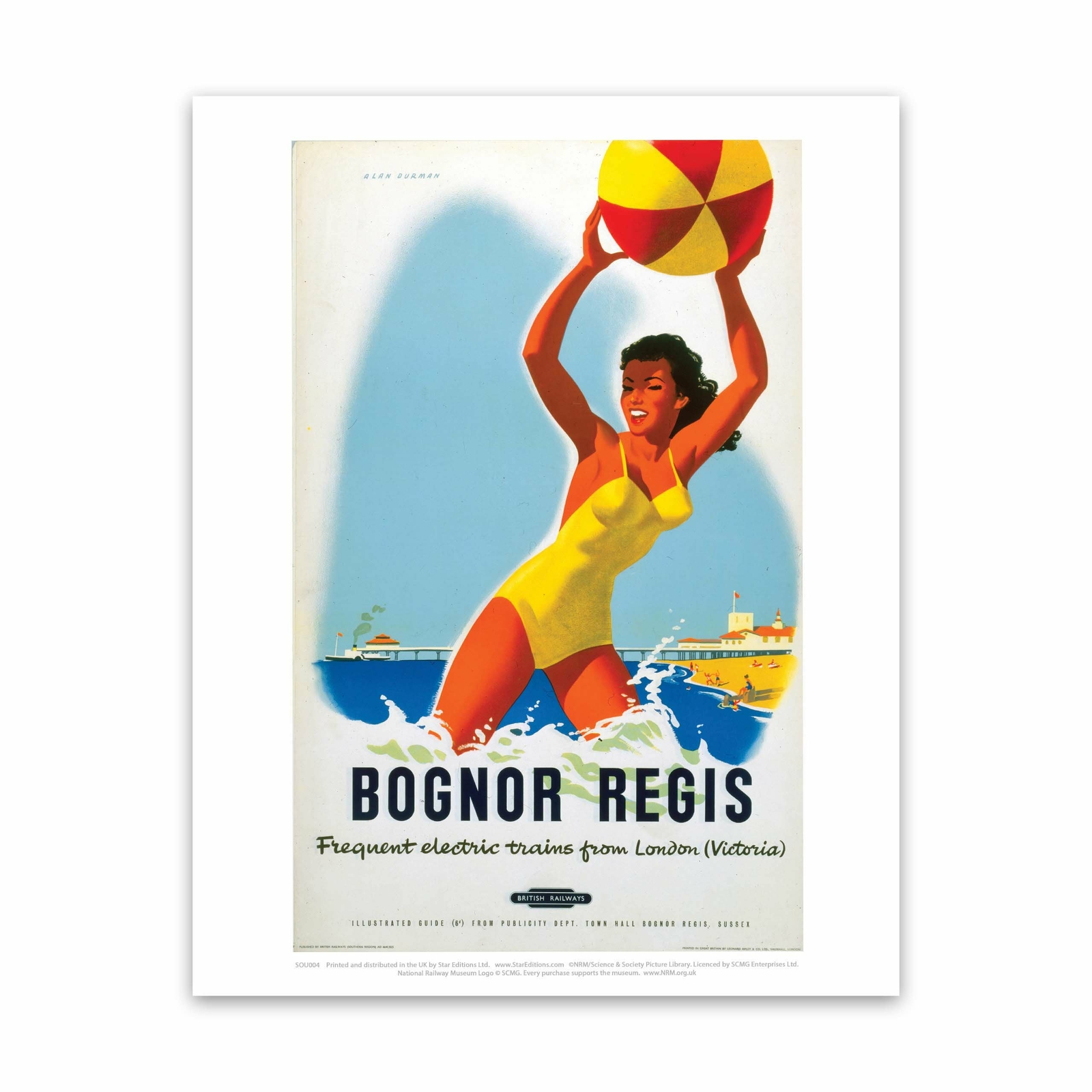 Bognor Regis - British Railways 28x35cm Art Print by Vintage Railway ...