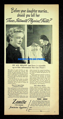 Zonite Germicide Antiseptic for Feminine Hygiene 1949 Trade Print ...