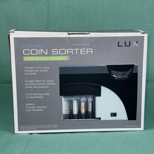 New Automatic Coin Sorter Open Box Lux 4 Barrel Design Battery Operated ...