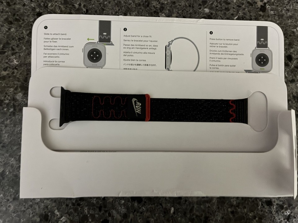 Midnight Black Nike Sport Loop for Apple Watch 46mm from Series 11 | eBay