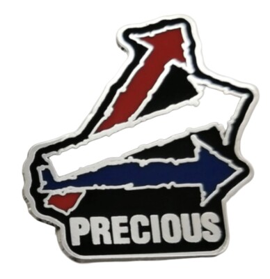 PRECIOUS ARROWS THE JAM WELLER MOD PIN BADGE RED, WHITE & BLUE FREE UK ...