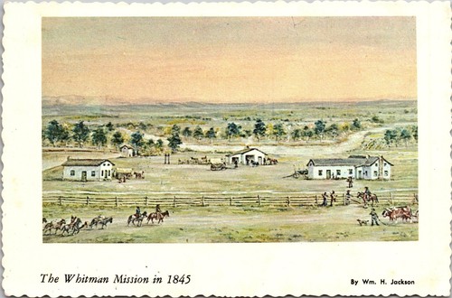 Whitman Mission in 1845, NHS Walla Walla, Washington Postcard | eBay