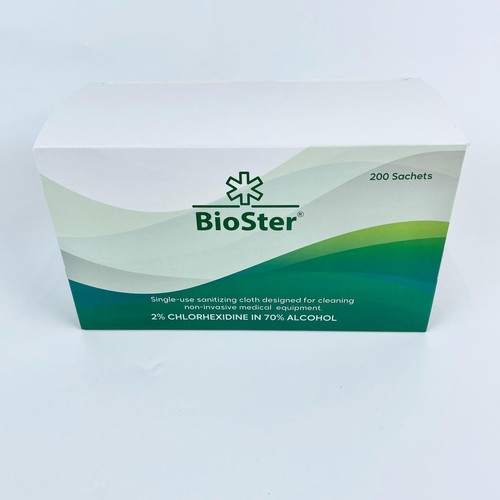 BioSter 2% Chlorohexidine & 70% IP Alcohol Swabs - 200 Sachets | eBay