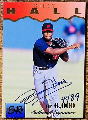 1995 Signature Rookies Previews Signatures #12 Billy Hall 4489/6000 ...