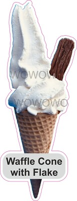 Ice cream van sticker Waffle Cone Flake 99 whippy ice cream stickers ...