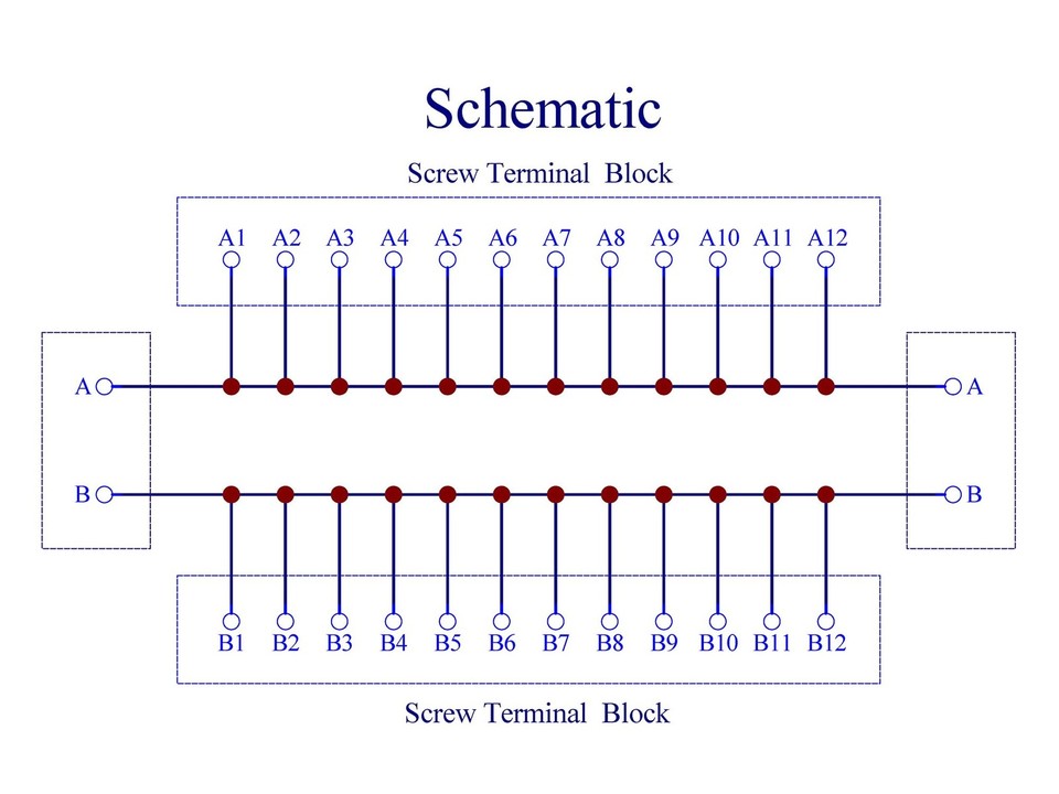 Terminal Block Distribution Module 30Amp 300V 2x12 Position D-1659GP ...