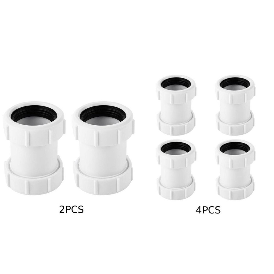 40mm Straight Pipe Connector PVC Plumbing Extension for Plastic Copper ...