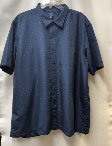 GEORGE Blue Short Sleeve Button Down Shirt Men's Sz 2XL FAST SHIP! | eBay