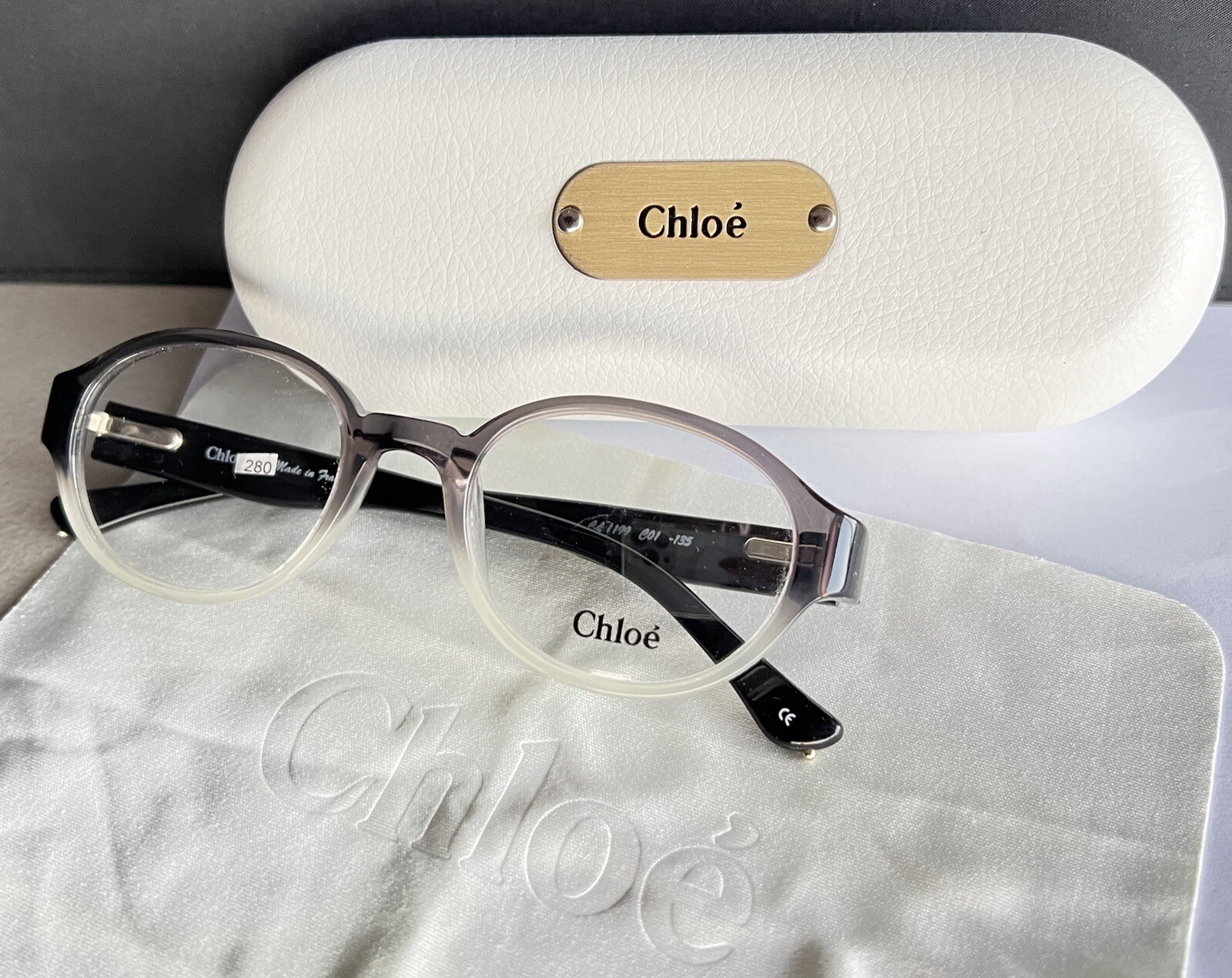 Rare Authentic Chloe CL 1199 c01 Grey/Beige 49mm Frames Eyeglasses | eBay