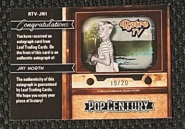 JAY NORTH SIGNED AUTOGRAPH 2024 POP CENTURY SHIMMER DENNIS THE MENACE ...