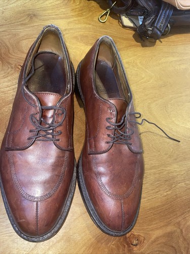 Allen Edmonds (Mens 9.5 D) Walton Split Toe Shoes Oxford Derby Brown ...