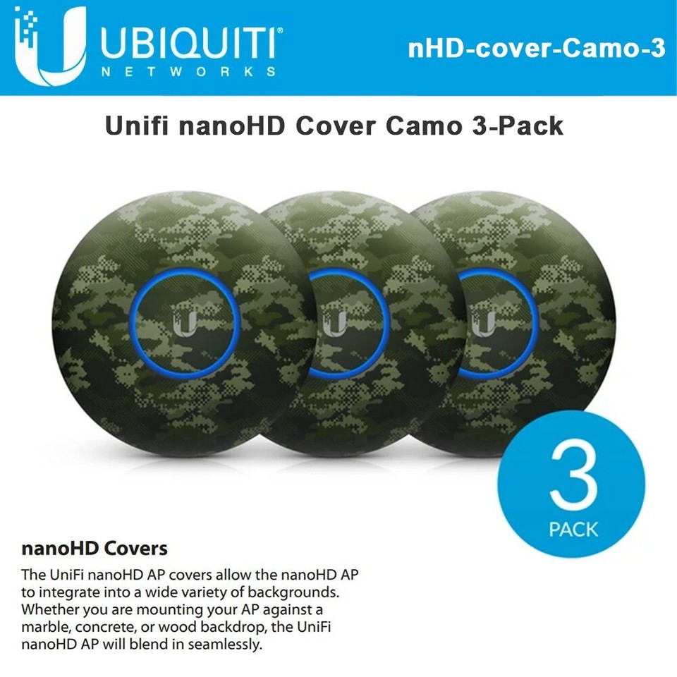 Ubiquiti nHD-cover-Camo-3 Cover design casing 3-pack for UAP-NanoHD U6 ...