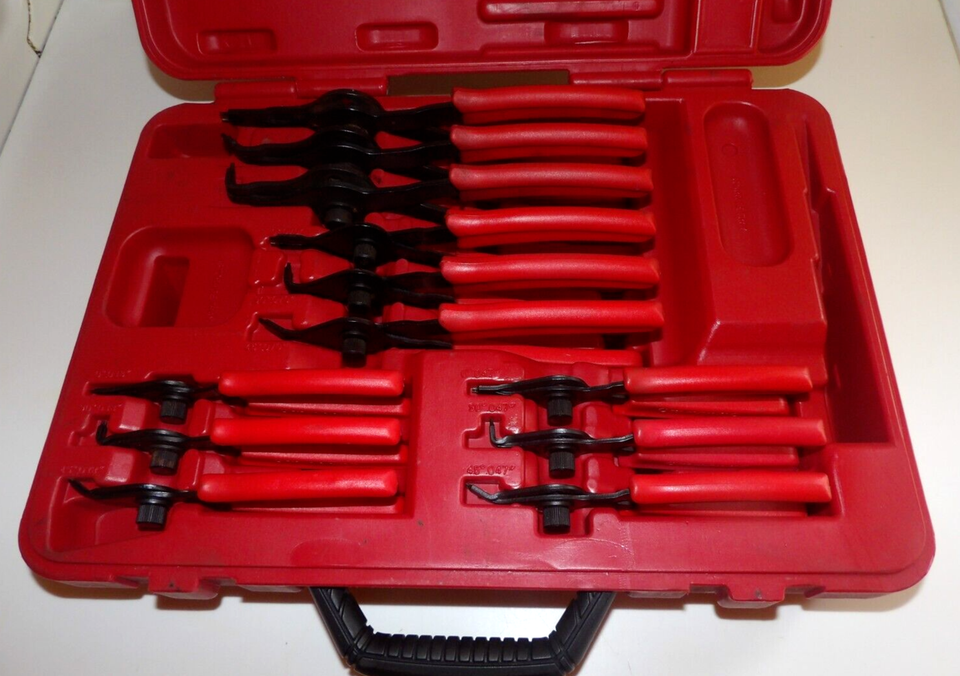 ATD-915 12pc Retaining Ring Plier Set Red - Complete with Case - Int ...
