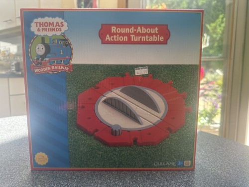 Thomas &Friends Wooden Railway Round-About Action Turntable 2002 New In ...