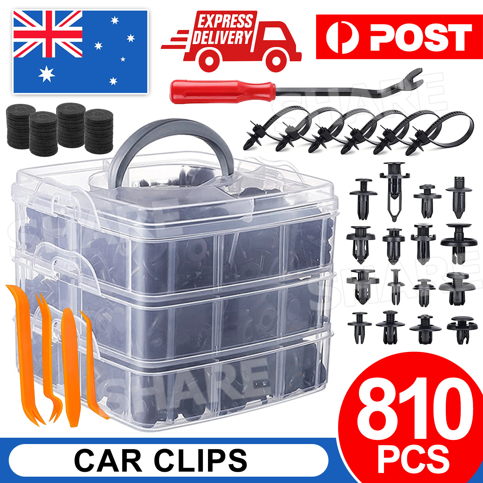 810 PCS Car Body Trim Clips Retainer Bumper Auto Panel Push Plastic ...