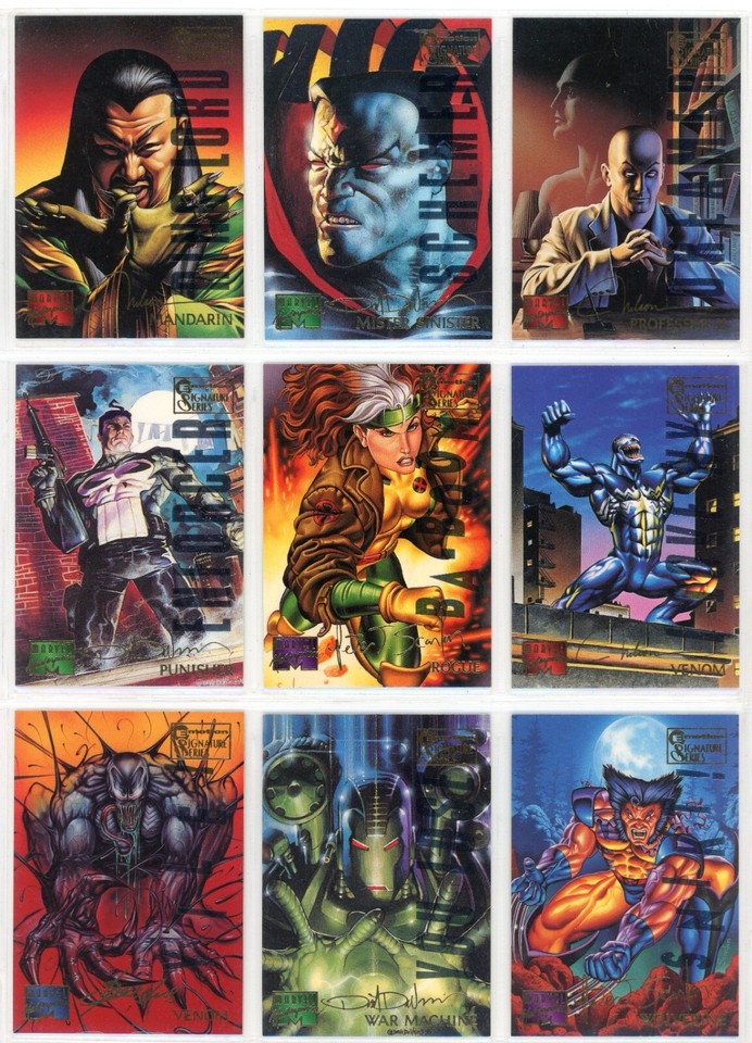 1995 FLEER MARVEL MASTERPIECES "EMOTION SIGNATURE SERIES" CARD (SELECT ...