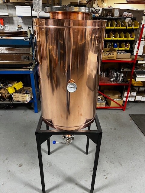 30 Gallon Copper Conical Fermenter W/ Black Painted Steel Stand | eBay