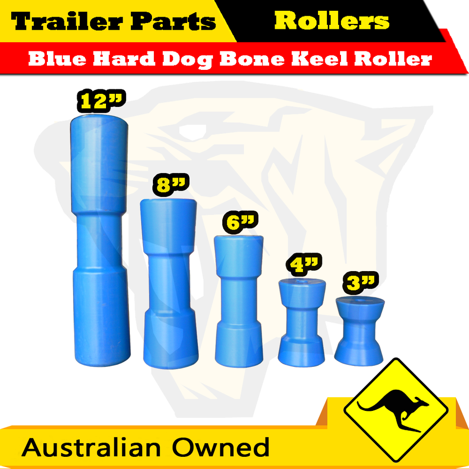 3 inch blue hard dog bone bow roller Boat Trailer Marine Polyproprylene ...