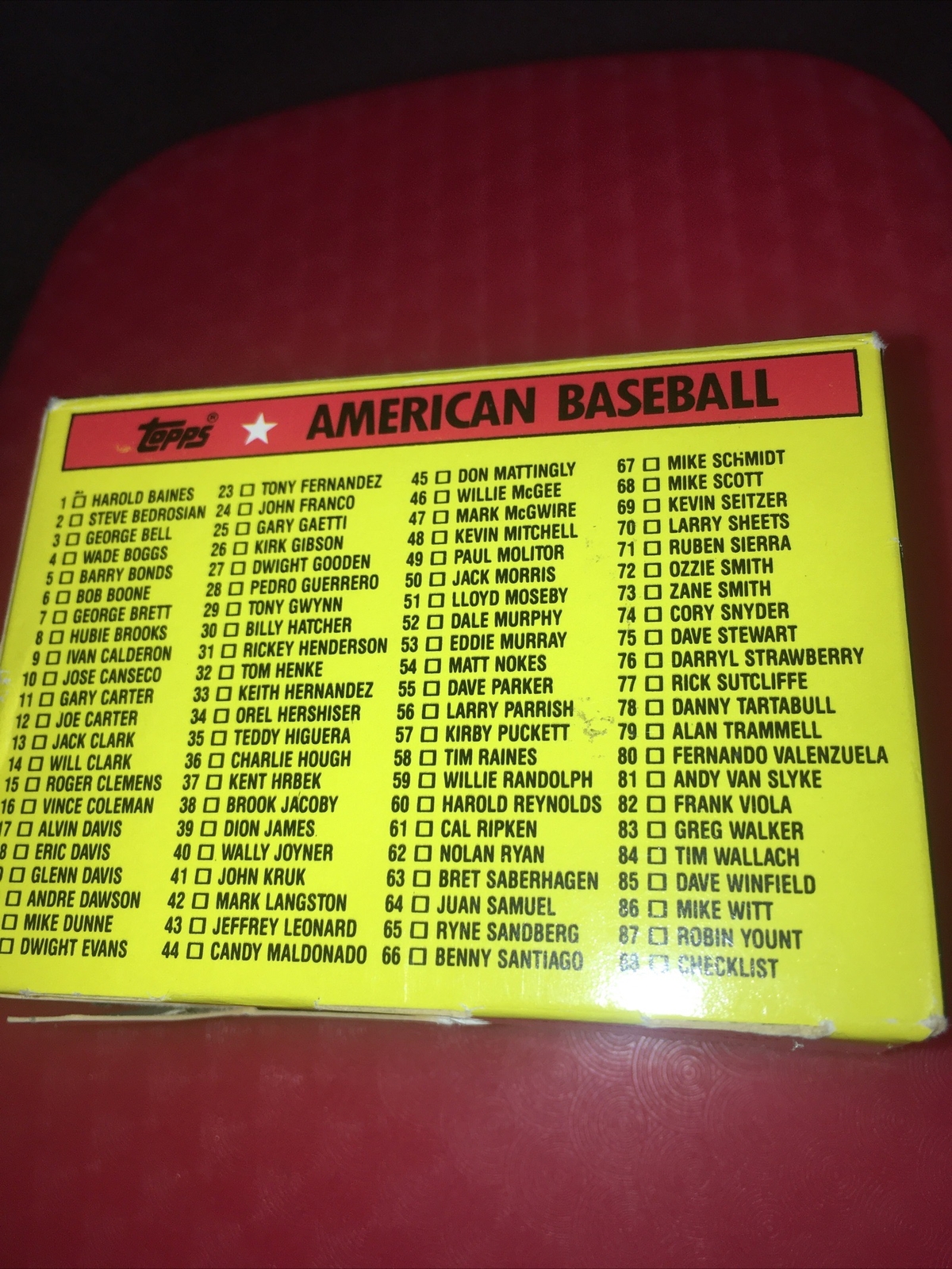 1988 TOPPS MINI AMERICAN BASEBALL PICTURE CARDS COLLECTOR'S BOX | eBay