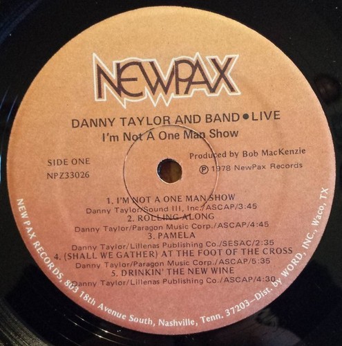 Danny Taylor And Band, Live (I'm Not A One Man Show), (2xLP), NM or M ...