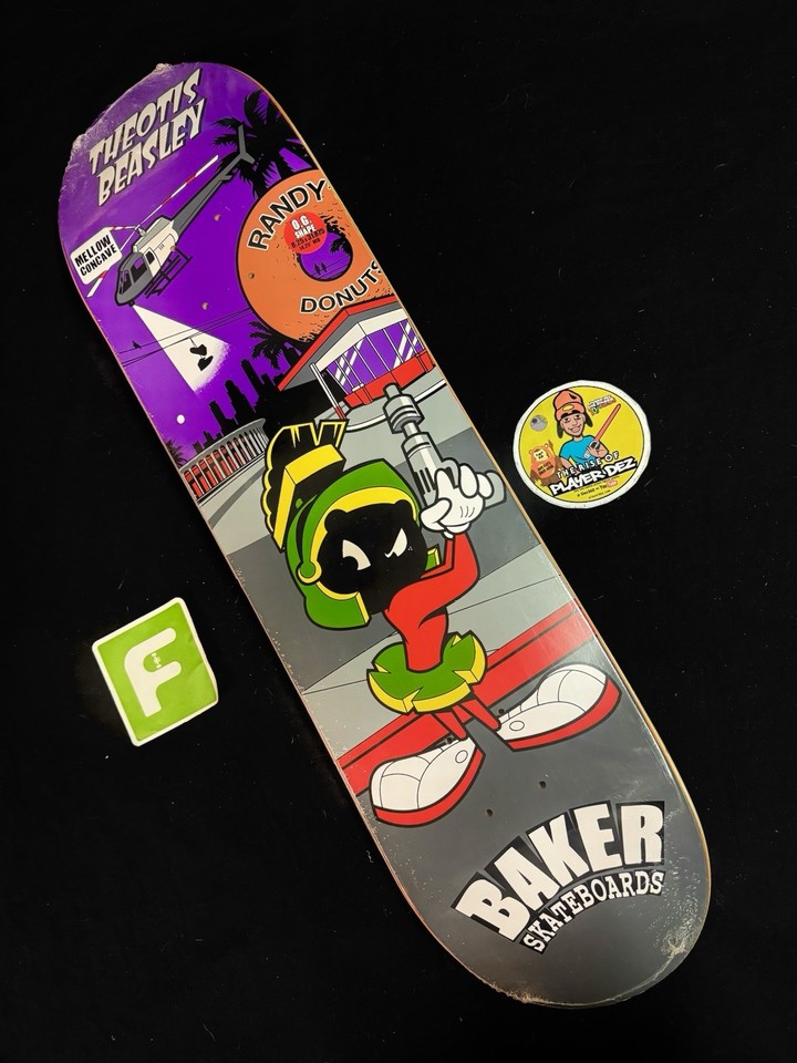 RARE Theotis Beasley Marvin Martian Looney Tunes Baker Skateboard Deck ...